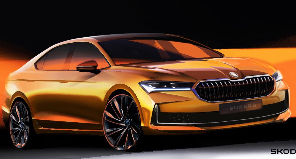 Upcoming Skoda Superb Design Revealed In Sketches; Global Debut On ...