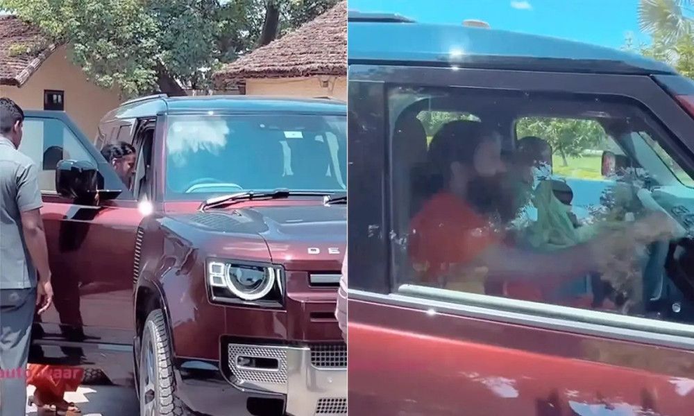 Yoga Guru Baba Ramdev Spotted in Land Rover Defender 130