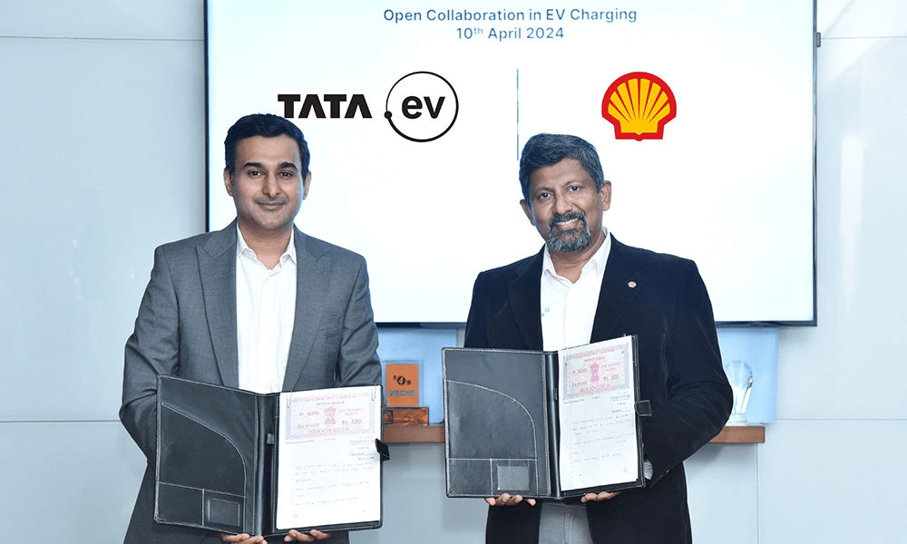Tata Passenger Electric Mobility, Shell Partner To Expand EV Charging ...