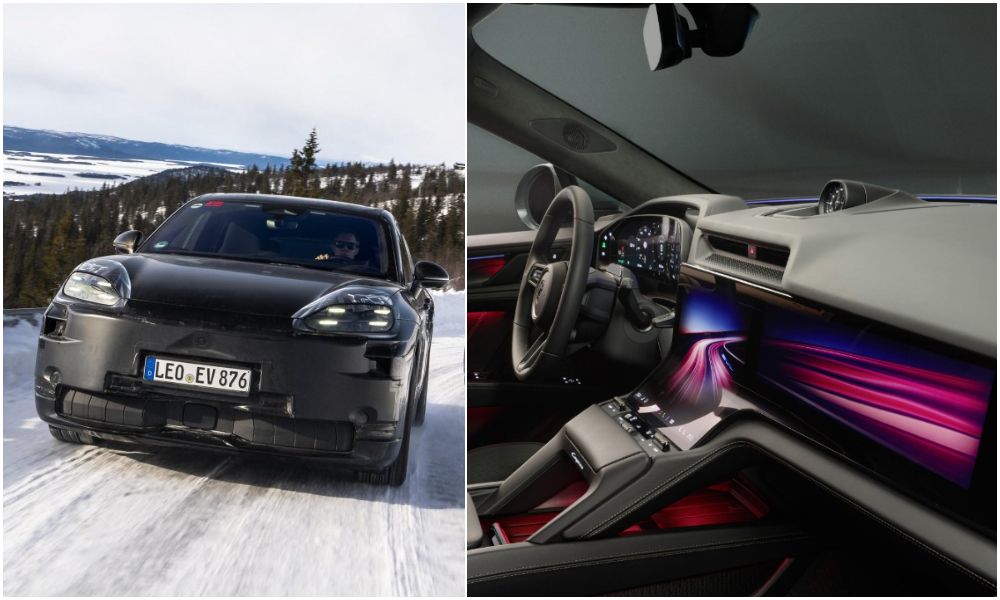 Porsche Cayenne EV Interior Revealed: Curved 'Flow' Touchscreen, AR HUD ...
