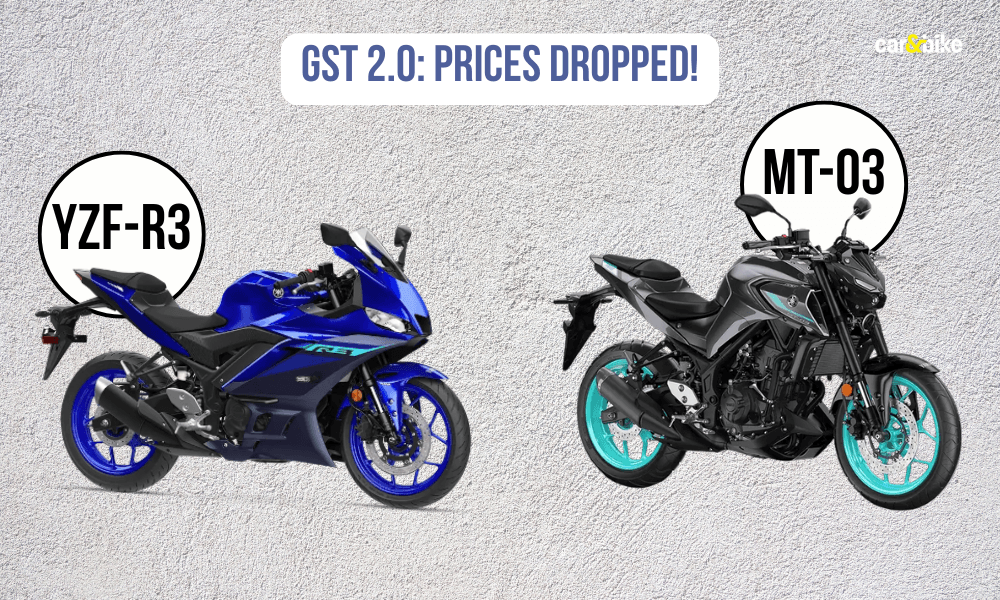 GST 2.0: Yamaha YZF-R3, MT-03 Prices Fall By Over Rs 20,000