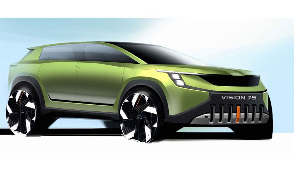 Skoda Vision 7S Design Sketches Revealed